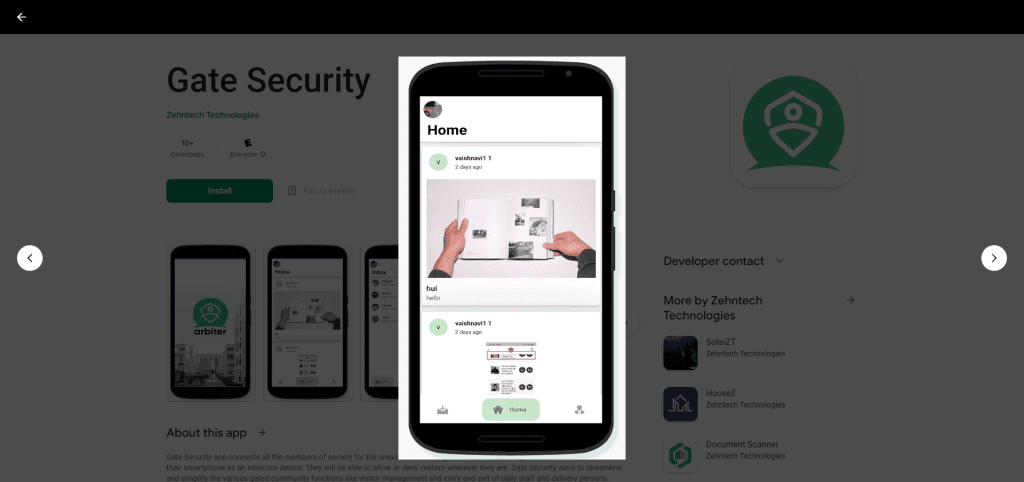 Gate Security - Flutter Mobile App Design and Development - Zehntech
