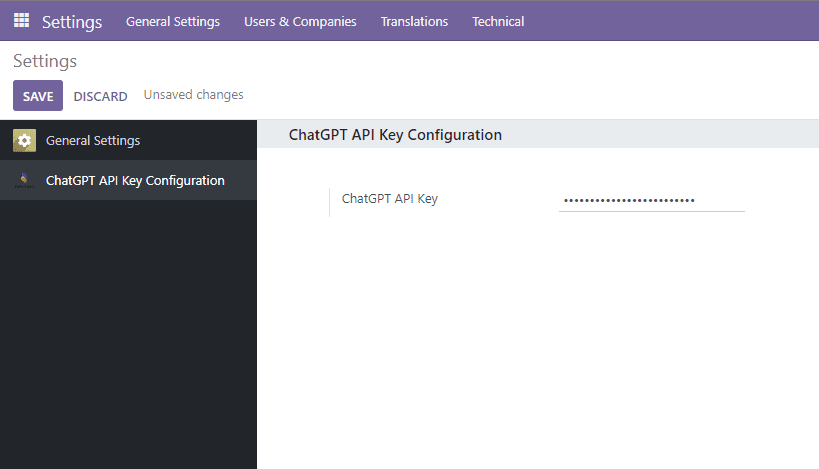 ChatGPT Integration Odoo App Developed By Zehntech
